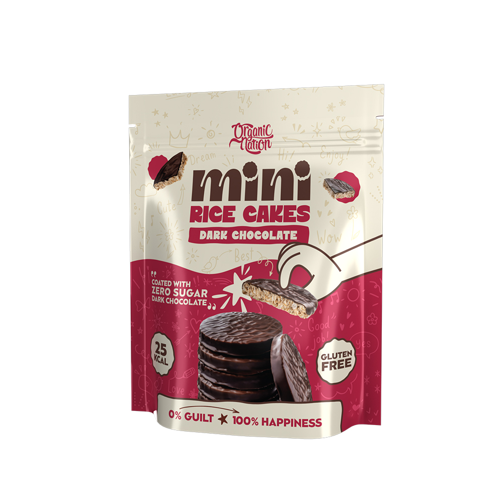 Organic Nation Mini Rice cakes coated with Dark chocolate-40GM ...